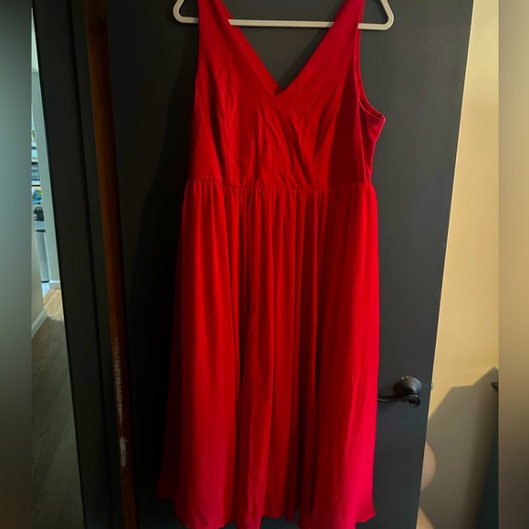 torrid | Dresses | Red Tea Length Dress Snagged Shown In Picture | Poshmark